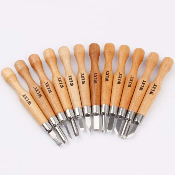KUAIQU 12pcs/Set Wood Carving Knife set chisel wood carving tools For ...