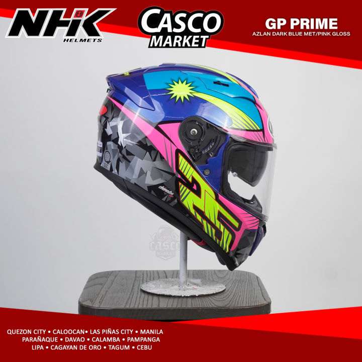 NHK GP PRIME AZLAN FULLFACE DUAL VISOR MOTORCYCLE HELMET | Lazada PH