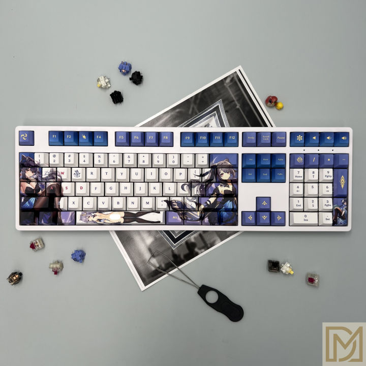 Keqing Genshin Impact Keycap PBT Dye Sub Cherry Opulent Splendor ...