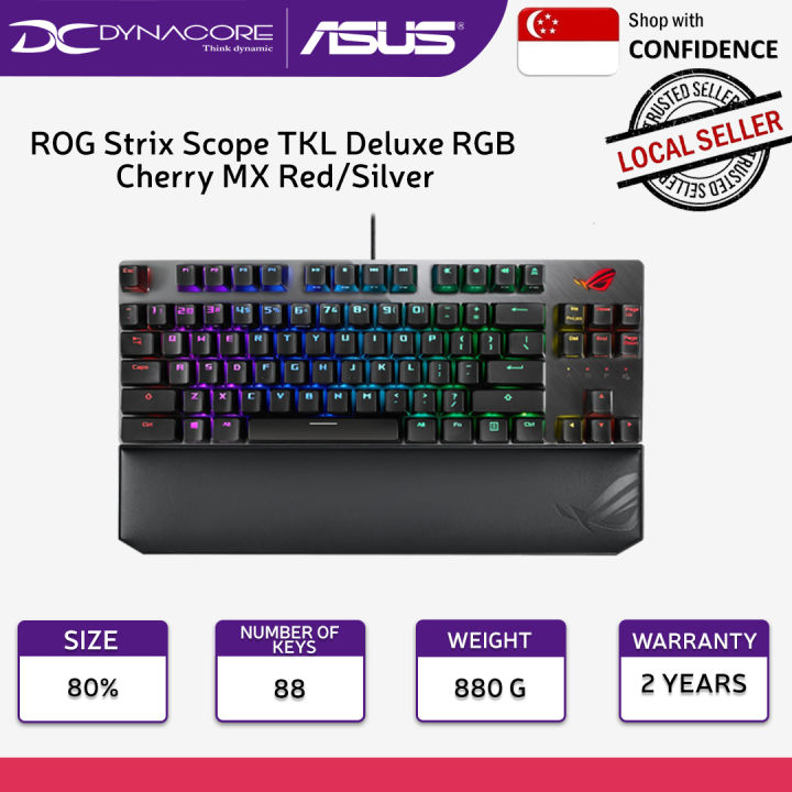ASUS ROG Strix Scope TKL Deluxe Wired Mechanical RGB Gaming Keyboard ...