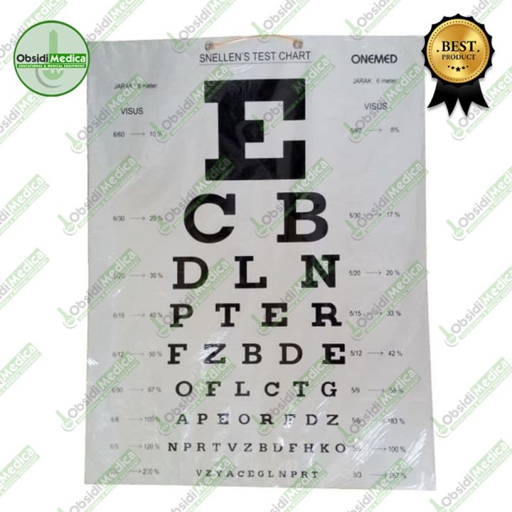 Tes Mata Snellen Test Card OneMed | Lazada Indonesia
