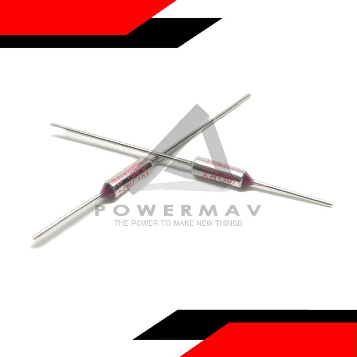 2pcs thermal fuse 185c 250v thermal cutoff open circuits temperature ...