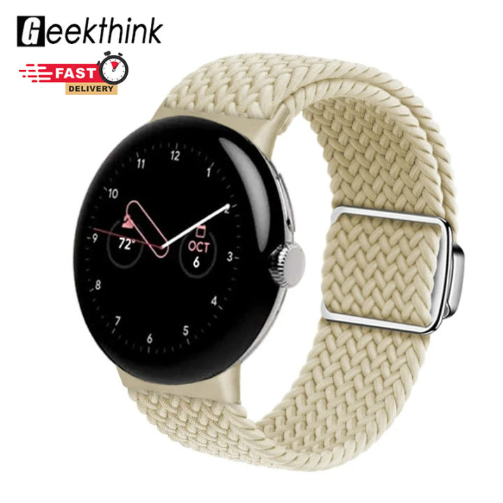 GEEKTHINK Braided Band for Google Pixel Watch 2/1 Nylon Strap Magnetic ...