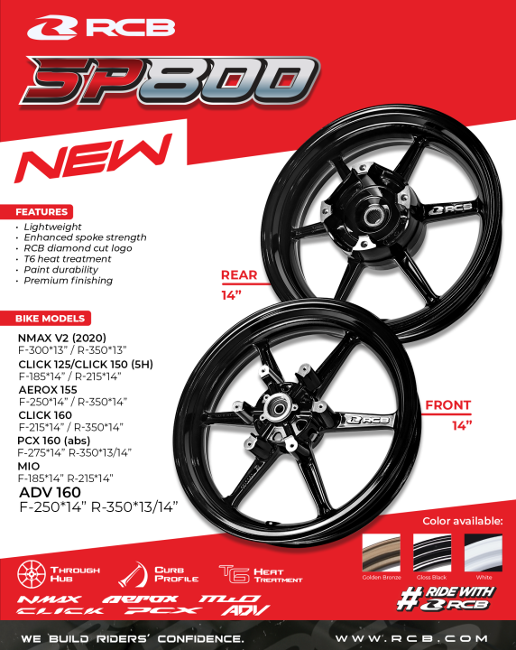 NEW! RCB Sport Rim 800 for Honda ADV 160 ABS 2.50F 3.50R (SP800 ...