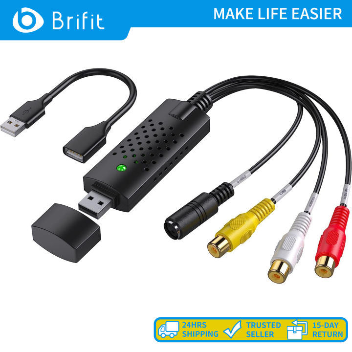 Brifit Video Capture Card, USB Video Capture Device, RCA to USB Audio ...