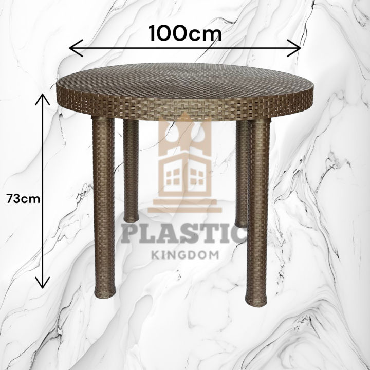 Jolly Plastic Heavy Duty Round Rattan Table Coffee Table Picnic Table ...