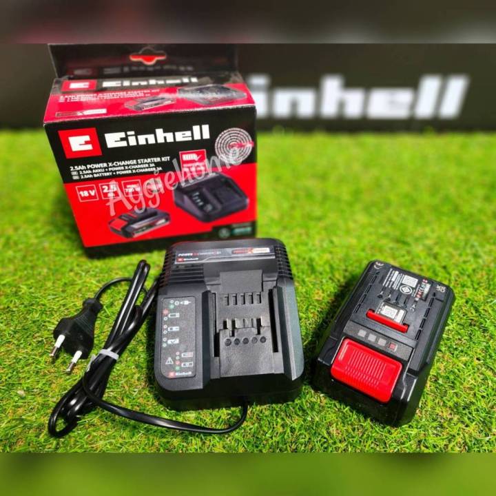 EINHELL SET แบต+แท่นชาร์จ รุ่น POWER X-CHANGE STARTER KIT (2.5 AH) 18V ...