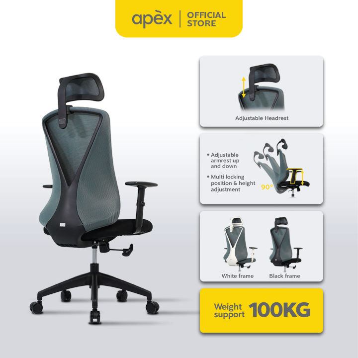 APEX x Sunon Ergonomic Office Chair/Home Chair Mesh Adjustable ...