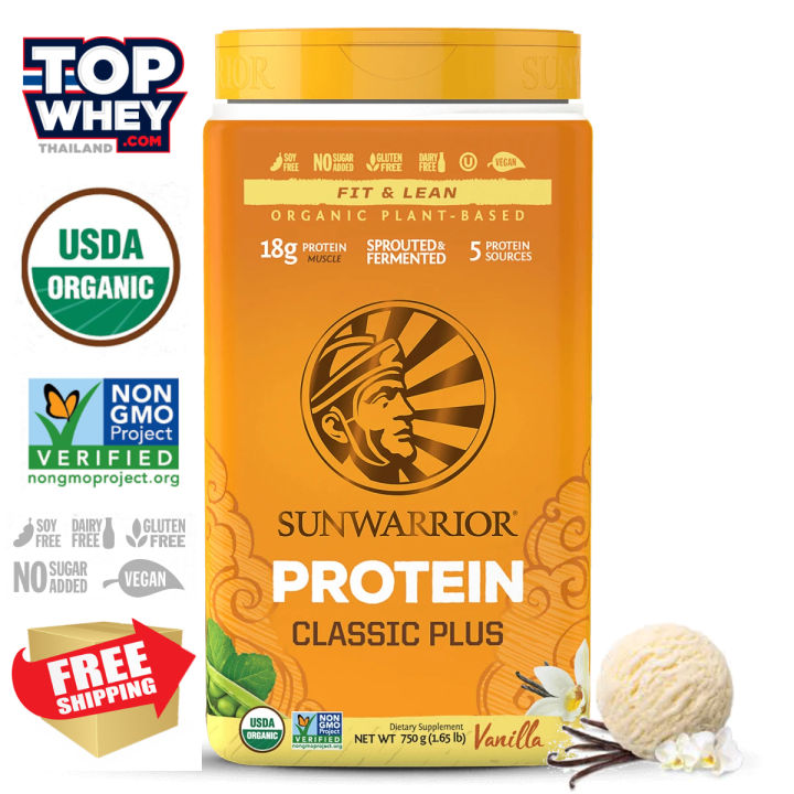 750g(30 Servings) Sunwarrior Classic Plus,Vegan Protein Powder with ...