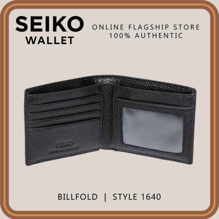 Seiko Wallet - Genuine Leather Billfold (With RFID Blocker, Leather ...