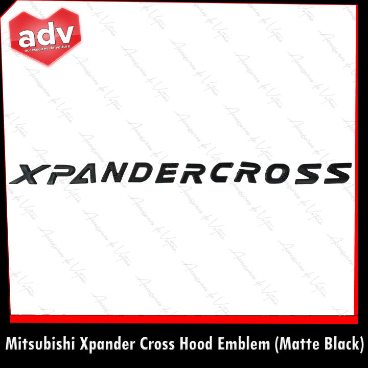 Mitsubishi Xpander Cross Hood Emblem (Matte Black) | Lazada PH