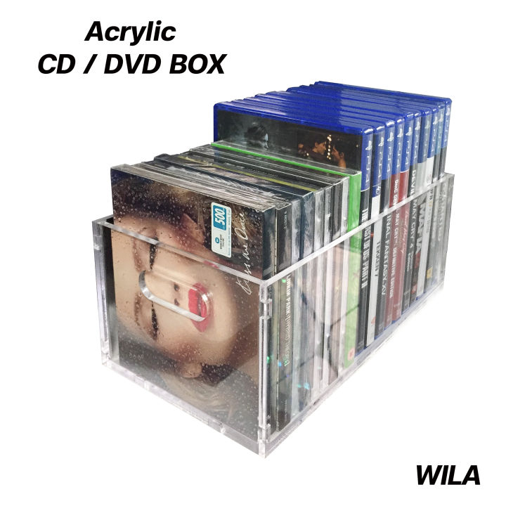 กล่องใส่แผ่น CD / DVD อะคริลิค ที่เก็บแผ่นซีดี ดีวีดี กล่อง Acrylic ลัง ...