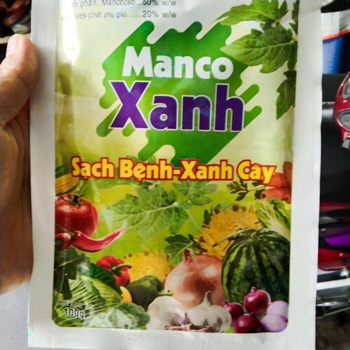 MANCOZEB (MANCO XANH) gói 100gram trừ bệnh Đạo ôn, Đốm lá, Nấm hồng ...