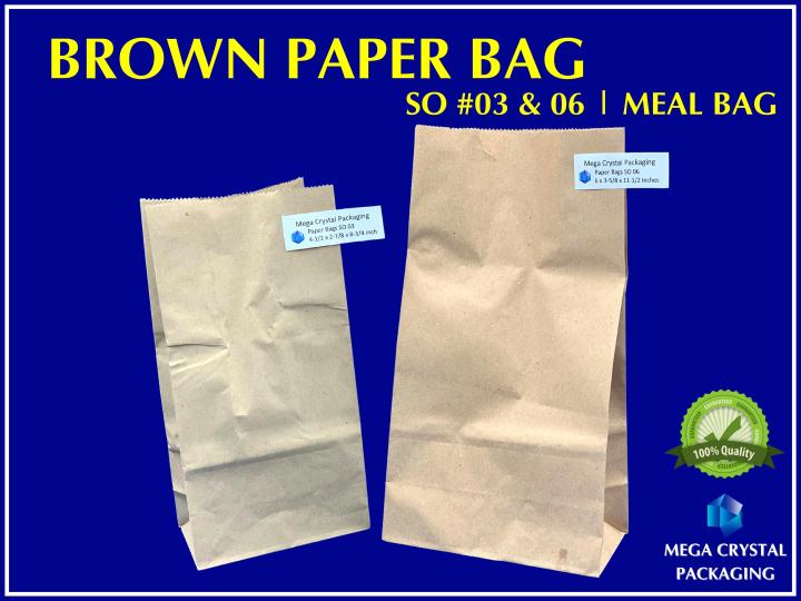 [ 100 pcs per Bundle ] Brown Paper Bags All Sizes #1/2 / 3 / 4 / 6 / 8 ...