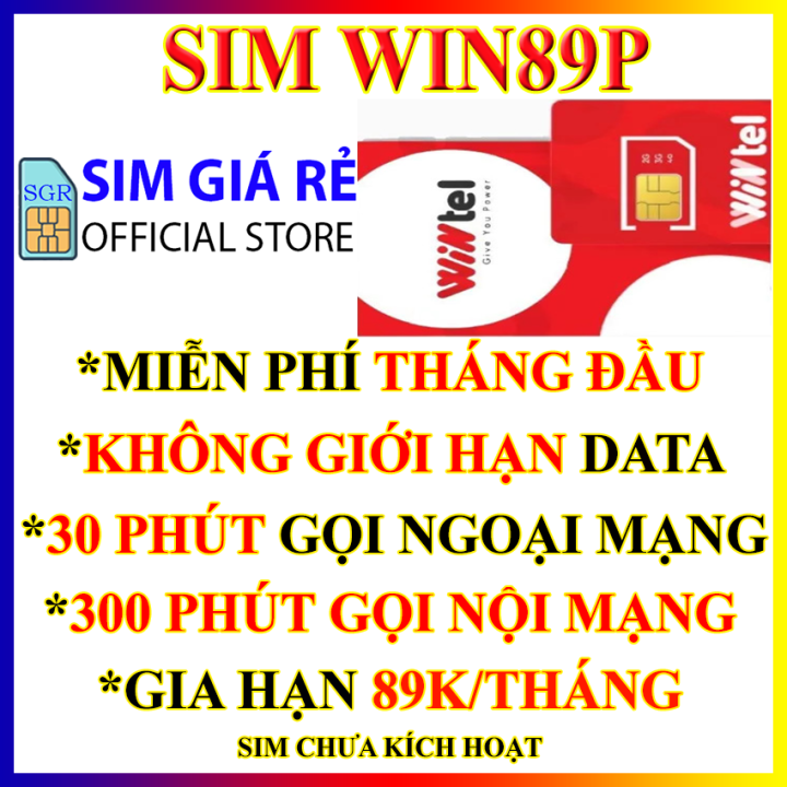 FREESHIP - CHƯA KÍCH HOẠT. FREESHIP - CHƯA KÍCH HOẠT. Sim 4G Wintel WIN89, WIN60, WIN89P, WIN69P ...