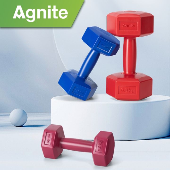 Agnite 1Kg-3Kg PE Sand-Filled Dumbbell Muscle Fitness Equipment (Piece ...