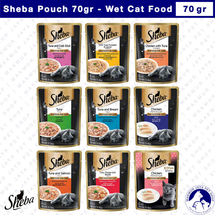 SHEBA POUCH 70gr / Wet Cat Food / Makanan Kucing Basah 70gr | Lazada ...