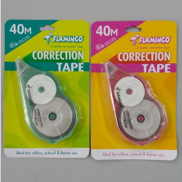 FLAMINGO CORRECTION TAPE 5MMX 5M/ 5MMX 12M/ 5MM X 40M | Lazada