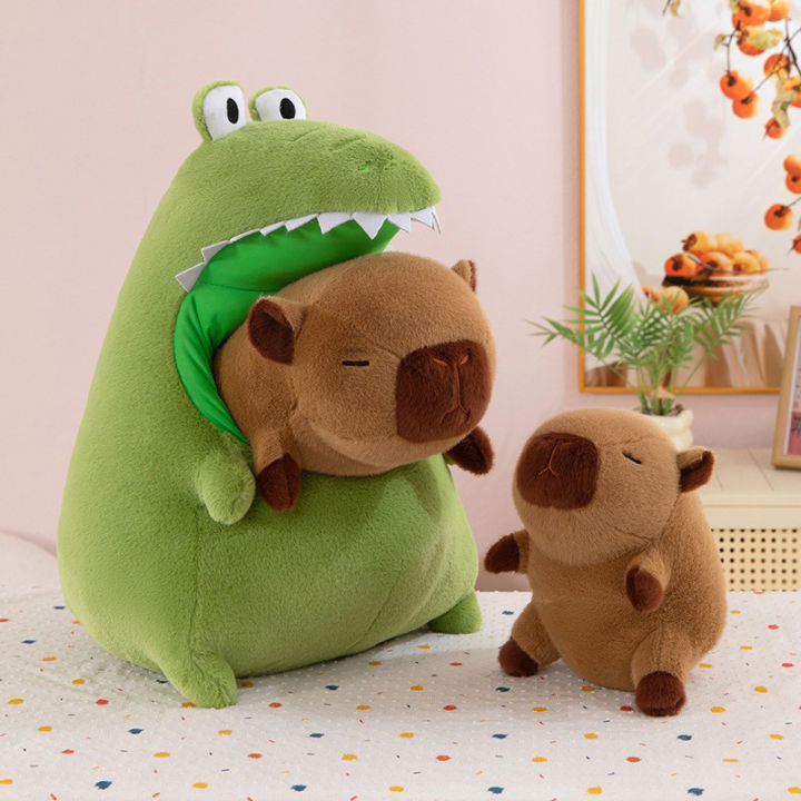 Funny Green Dinosaur Capybara Plush Doll Cute Soft Stuffed Animals ...