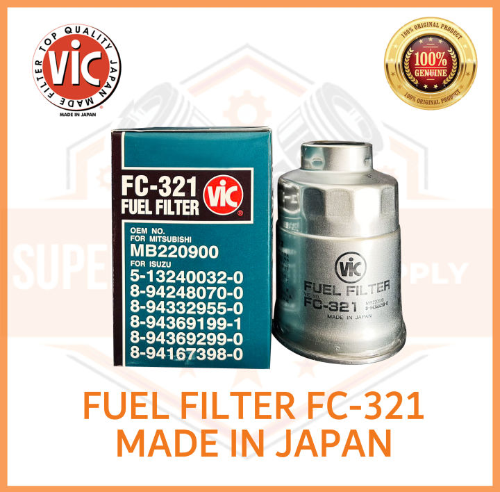 VIC BRAND FUEL FILTER FC-321 FOR L300 4D56 STAREX MADE IN JAPAN | Lazada PH