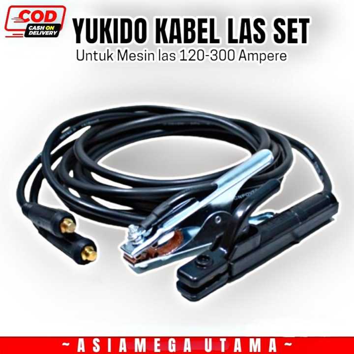 YUKIDO Tang Las Set Kabel Las 5 Meter Konektor Mesin Las 120A 160A 200A ...