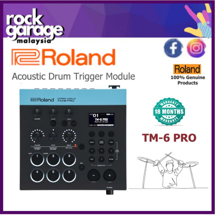 Roland TM-6 PRO Acoustic Drum Trigger Module (TM6/TM6PRO/TM-6PRO) | Lazada