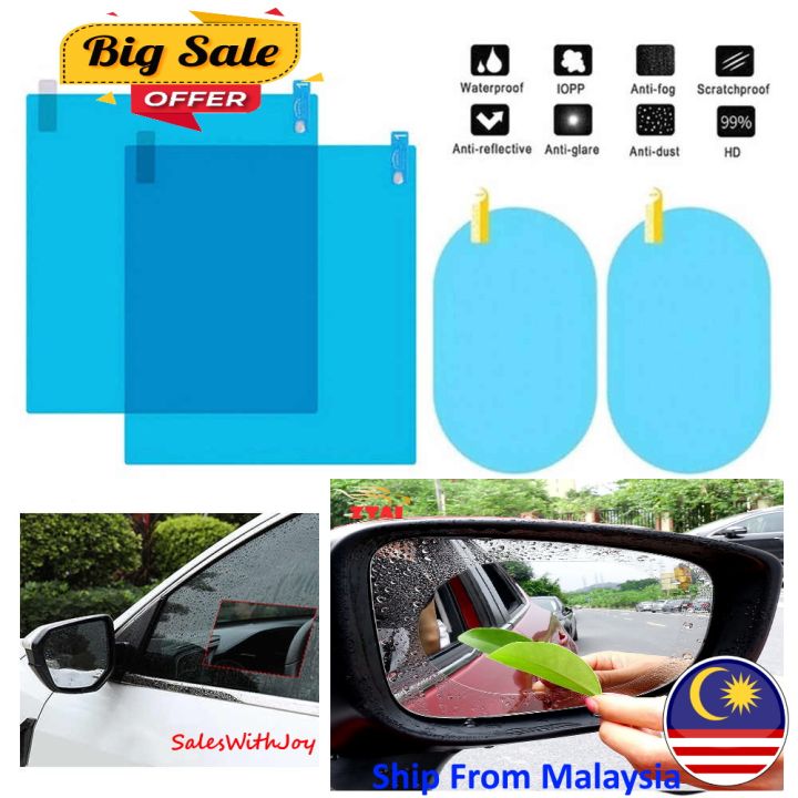 【SalesWithJoy】Pelekat Cermin Sisi Kereta Car Rearview Mirror Anti-Fog ...