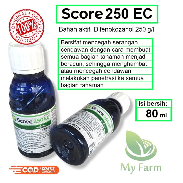 Fungisida Sistemik Score 80 Ml Zpt Obat Semprot Bahan Aktif ...