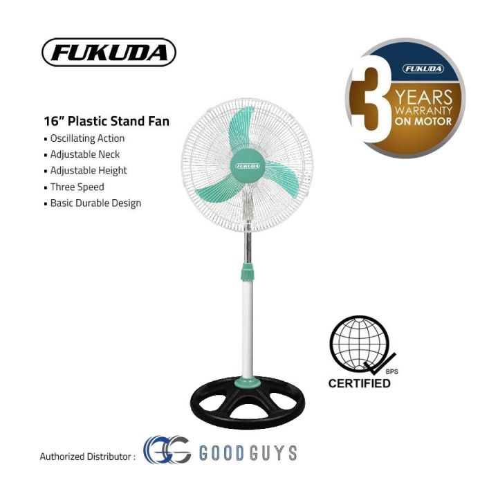 Fukuda Electric Fan Stand Fan 16 Inches Banana Blade Plastic SF164XS ...