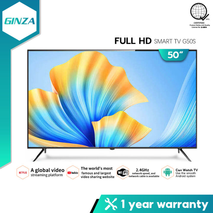GINZA Smart 65 inch tv sale 55" Inch Google Smart Digital LED TV 50'' 43'' 32'' inch TV With ...
