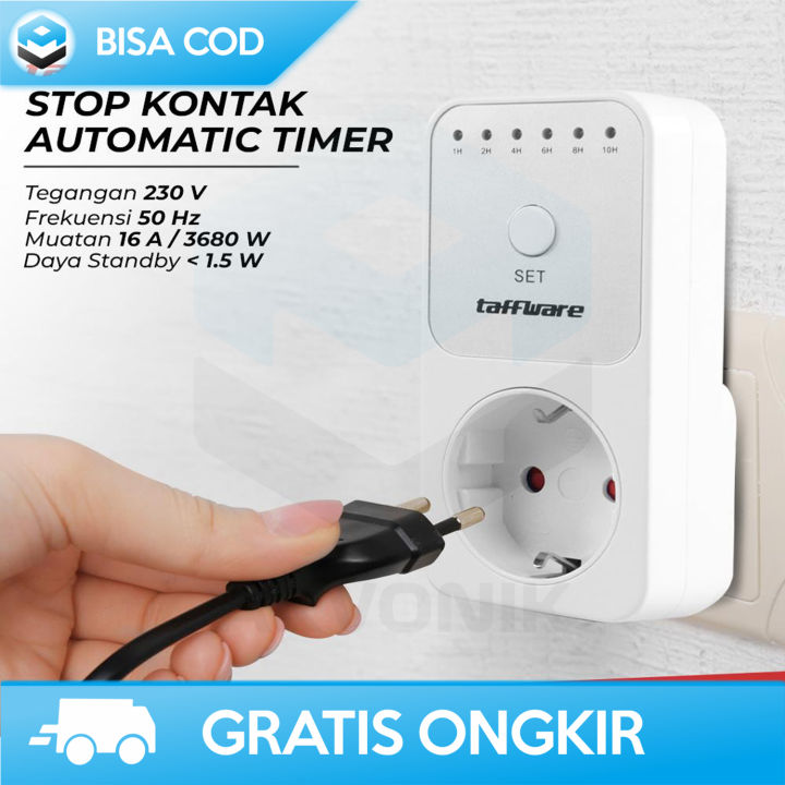 STOPKONTAK PENGATUR WAKTU DIGITAL AUTOMATIC TIMER 1-10 JAM SWITCH ...