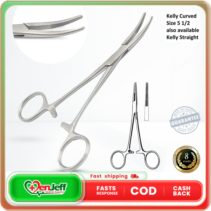Kelly Forceps Straight Kelly Curved Locking Tweezers Clamp Hemostat ...