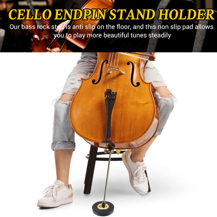 Cello Bass Rock Stop Endpin Stand Holder Cello Anti Slip Pad for ...
