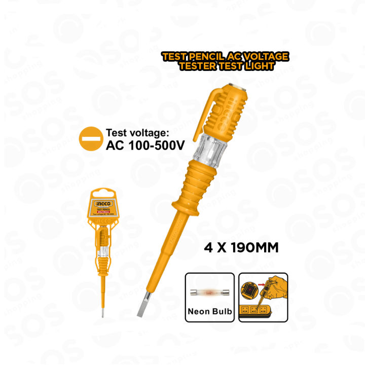Ingco | Wadfow Tools Test Pencil AC Voltage Tester Test Light HSDT1908 ...