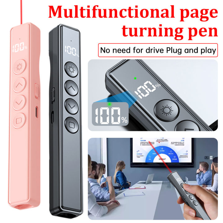 PPT Page Turning Pen Display Screen 90 Days Long Battery Life USB ...