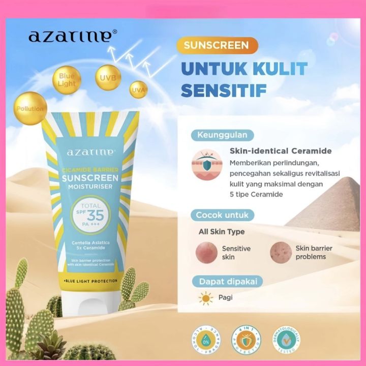AZARINE CICAMIDE BARRIER SUNSCREEN MOISTURIZER SPF 35PA+++ 40g ...