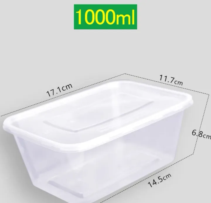 50pcs & 45pcs - Microwavable Plastic Container (Rectangular/Round) W ...