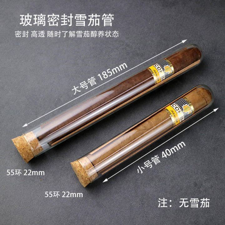 Glass cigar tube portable cigar tube cigar moisture box Century 6 ...