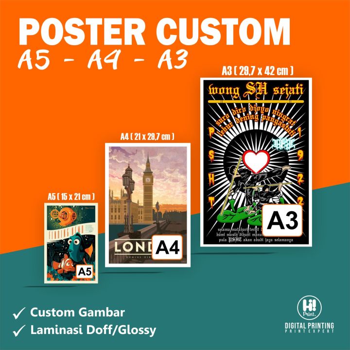 Cetak Poster Custom Gambar | Lazada Indonesia