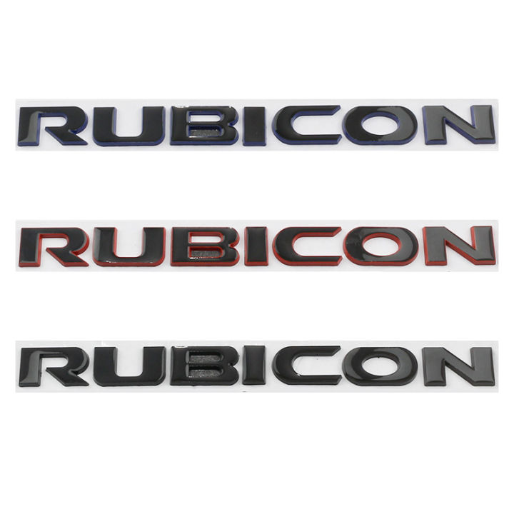 For Chrysler JEEP Wrangler modification emblem RUBICON letter logo 3D ...