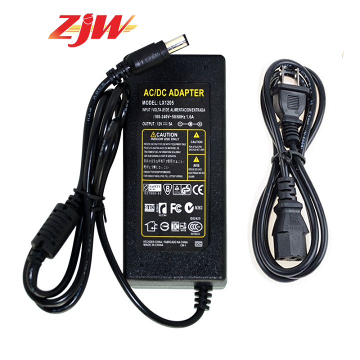 ZJW DC12V Adapt 3A / 5A CCTV Power Supply Adapter 12V Power Adaptor ...