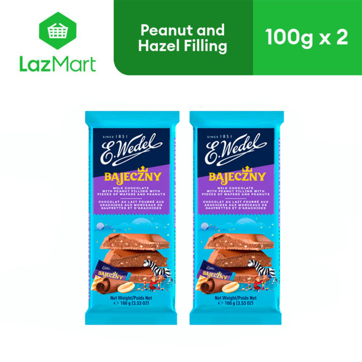 E.Wedel Milk Chocolate With Peanut And Hazelnut Filling With Pieces Of ...
