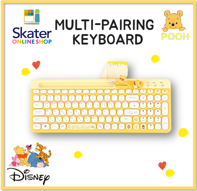 [ROYCHE] Winnie the Pooh Multipair Wireless Keyboard | Lazada