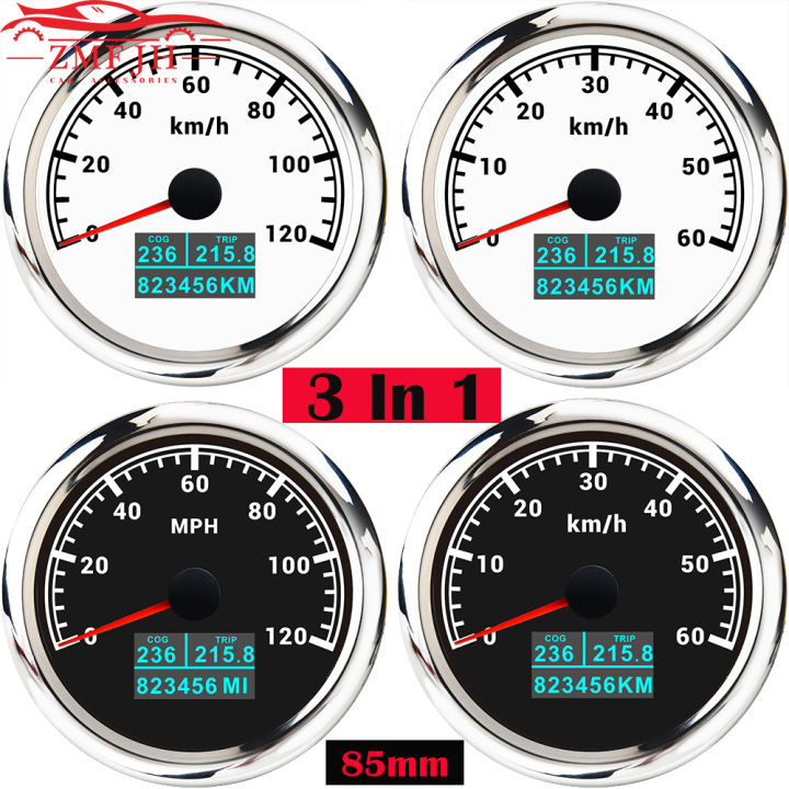 【Pre-order】 Ad 85mm Gps Speedometer 3 In 1 Lcd Display Speed Odometer ...
