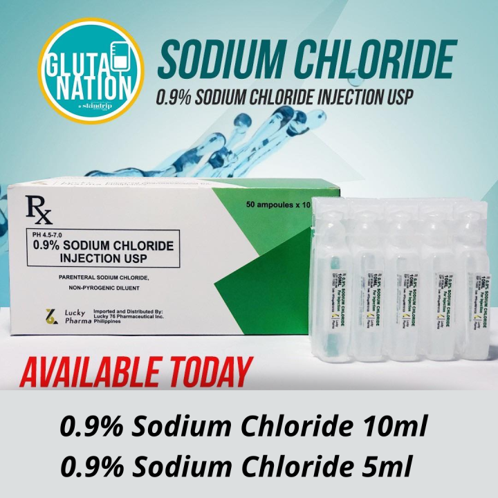 Glutanation for skin nourishment-pnss-sodium-chloride-10ml | Lazada PH