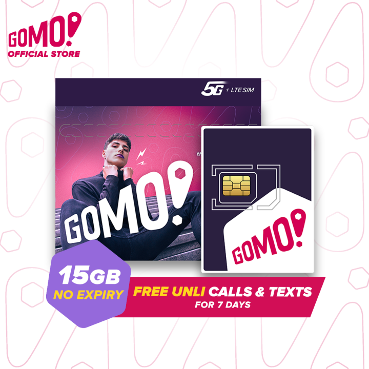 GOMO Prepaid SIM with 15GB No Expiry Data + UNLI Calls & Texts 7 Days | Lazada PH