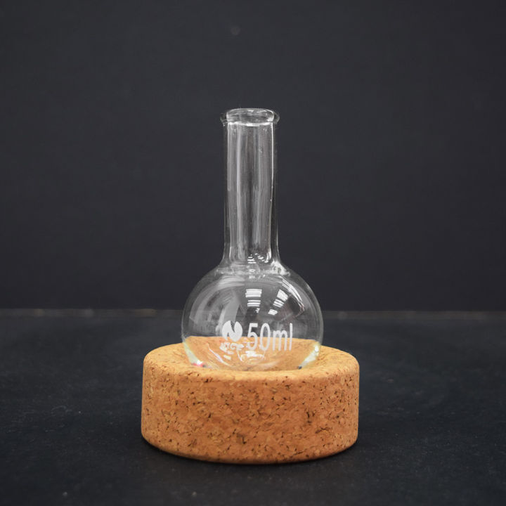 [Ready Stock] NICE® Round Bottom Flask Borosilicate Glass 50ml | Lazada