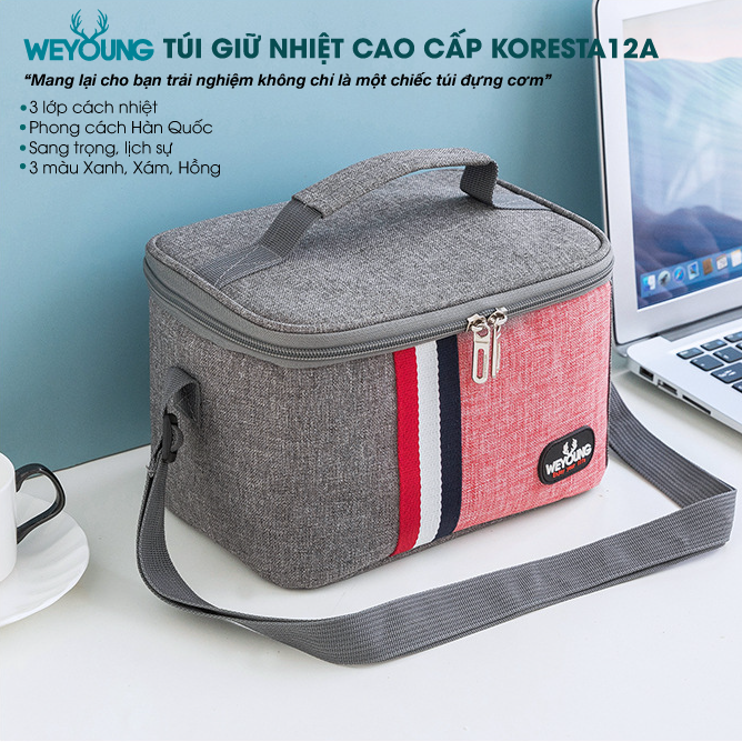 Túi đựng hộp cơm Koresta 12A cao cấp. Túi giữ nhiệt đa năng nhiều lớp ...