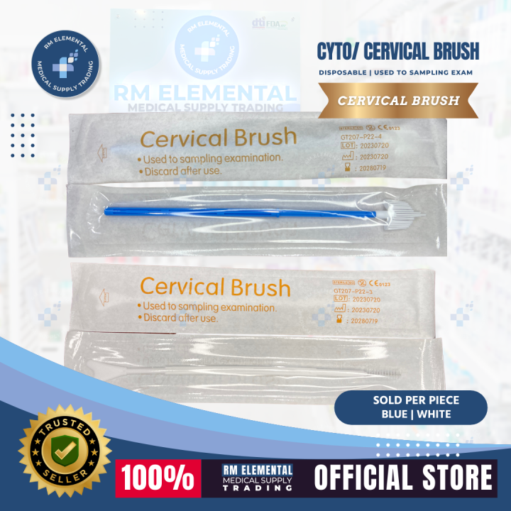 (piece) CYTO Brush / Cervical Brush sterile (Blue) Sold Per Piece ...
