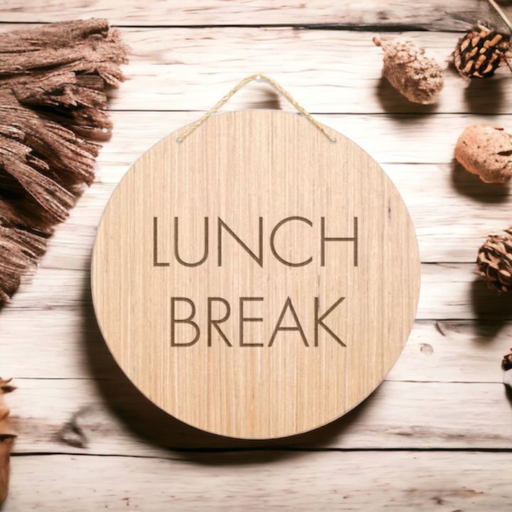 [FudFudAR] ฝุด-ฝุด-อะ ป้ายไม้ LUNCH BREAK ป้ายพักเที่ยง พักกลางวัน พัก ...